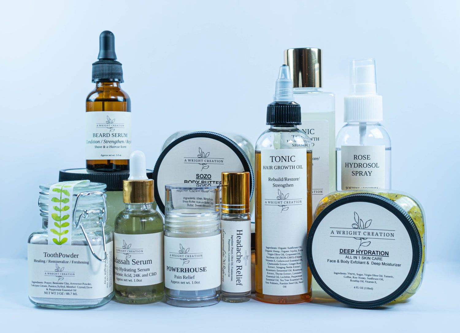 Natural Body and skin product with clean free ingredients – A Wright Creation